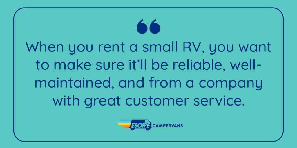 Renting a Small RV - Escape Camper Vans
